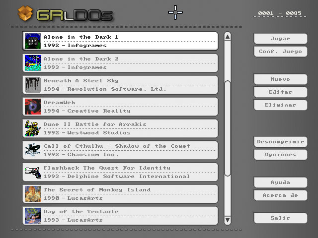 GRlDOs gui para DOS y DOSBox - GR-lida