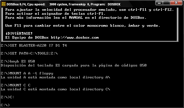 Versión portátil de DOSBox versión 2.0 - Tutorial - GR-lida